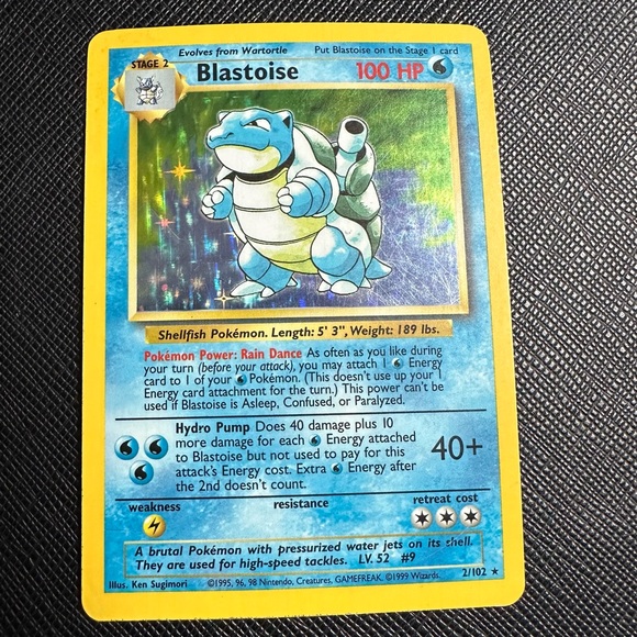 Pokemon | Toys | Vintage Blastoise Pokemon Card | Poshmark